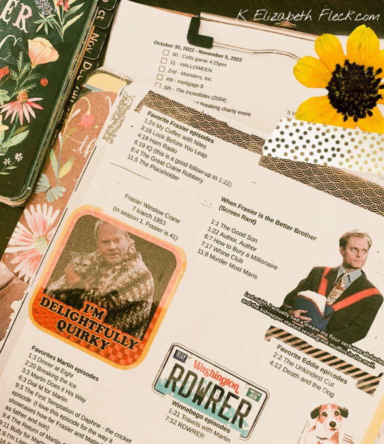 The Frasier Lists – K Elizabeth Fleck.com